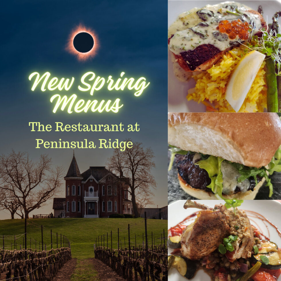 NEW Spring Menus ~ The Restaurant at Peninsula Ridge - Peninsula Ridge